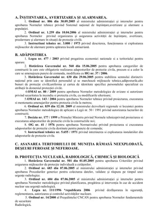 Baza legala protectia civila | PDF
