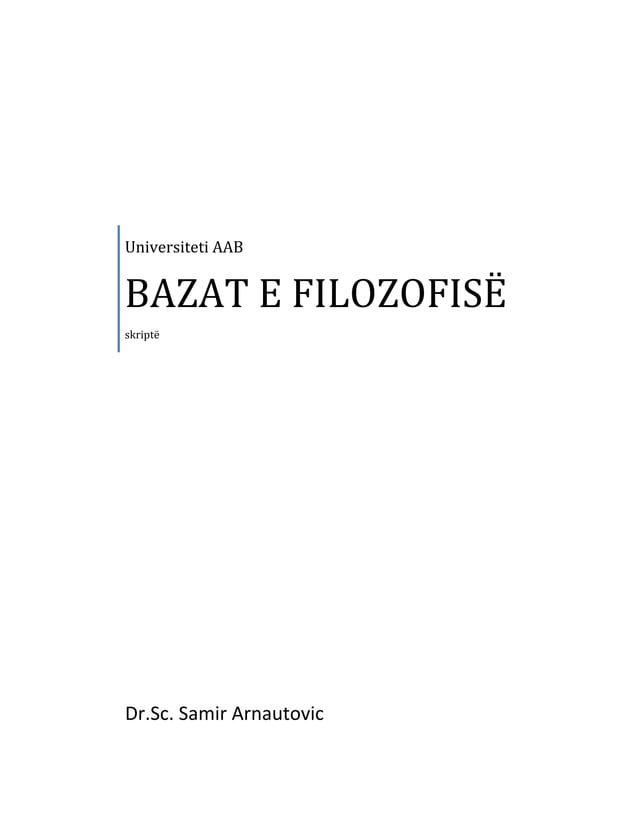 Bazat e filozofise | PDF