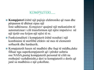 Bazat e kompjuterit | PPTX