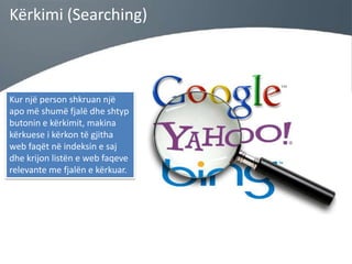 Bazat e Makinave të Kërkimit dhe SEO-së | PPTX