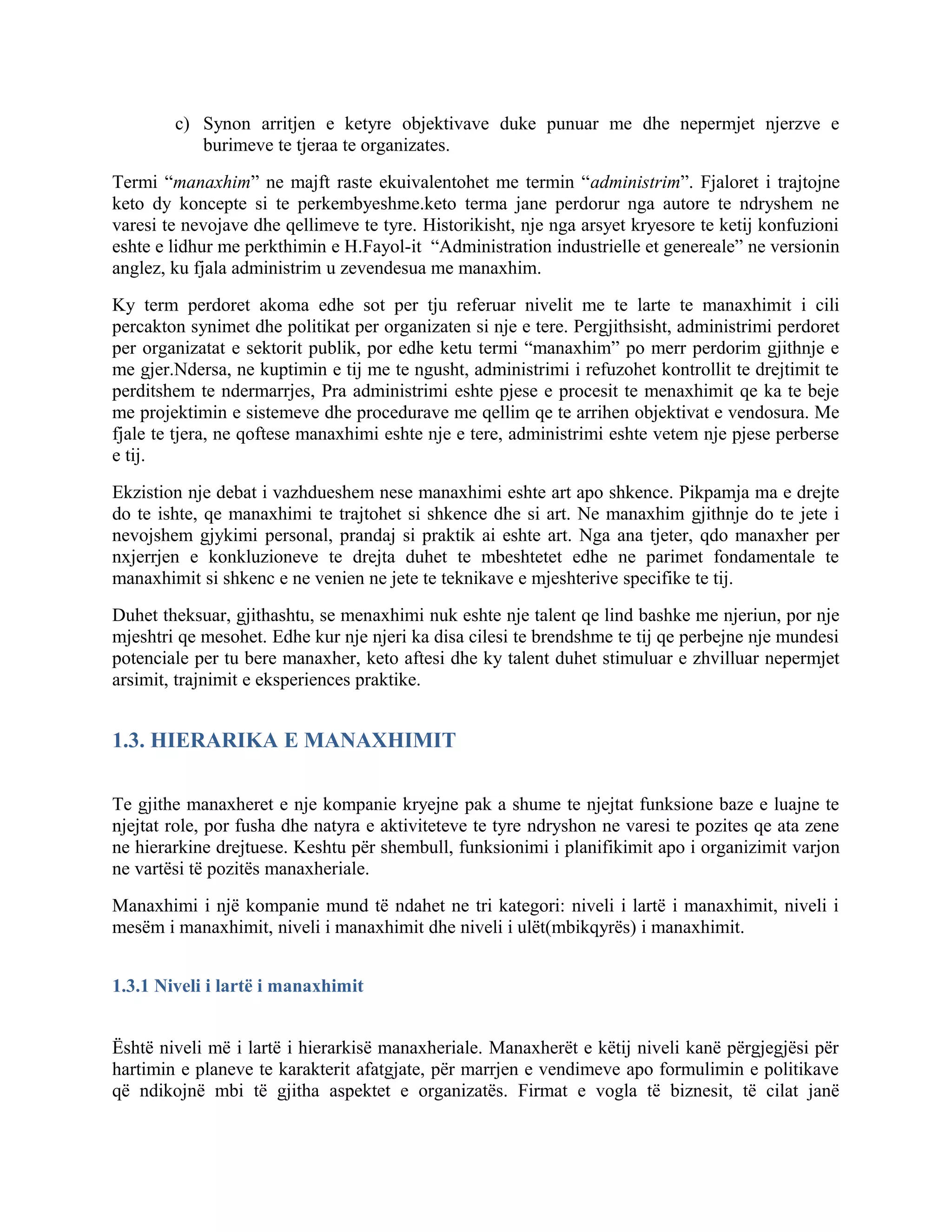 Bazat e menaxhimit | DOC