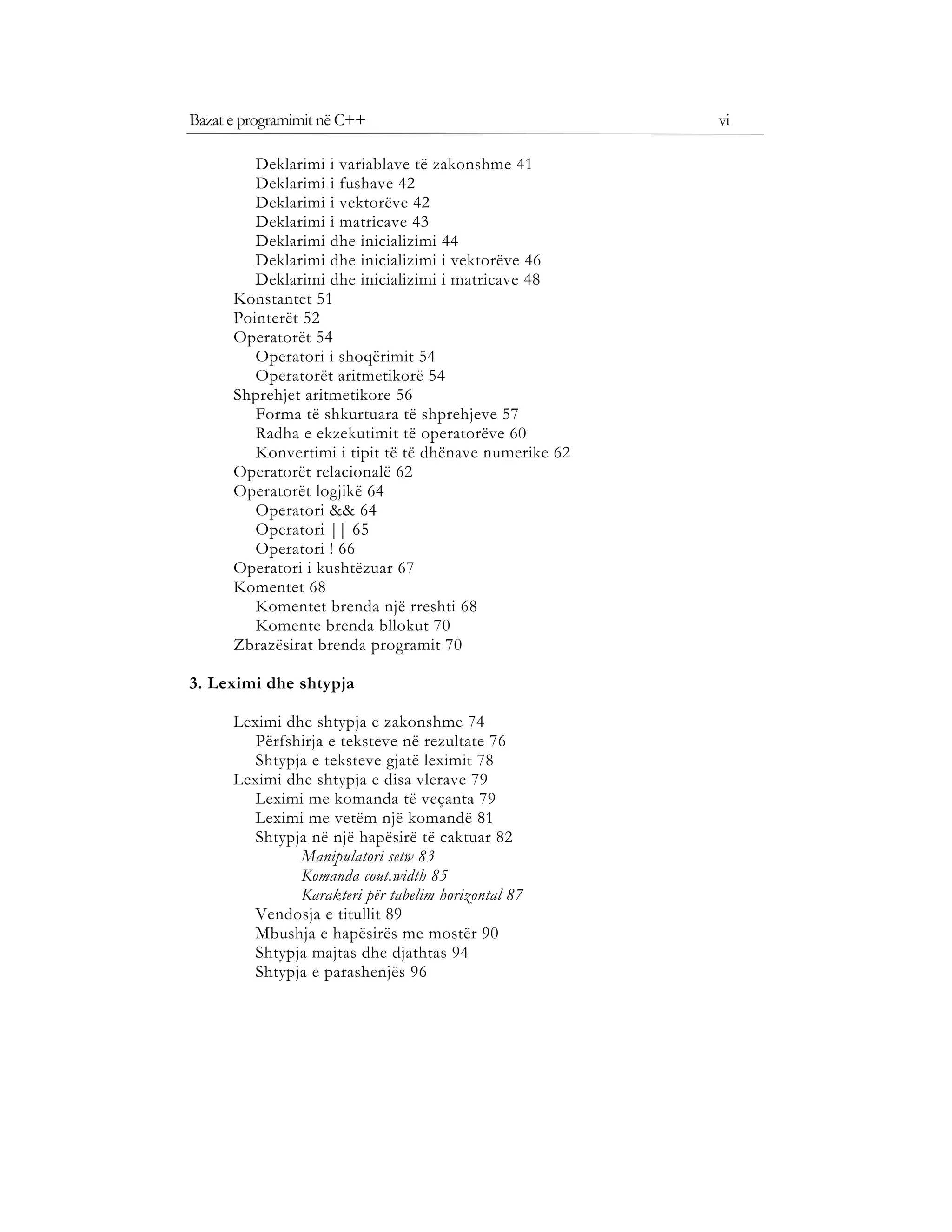Bazat e programimit ne C++ (agni dika) | PDF