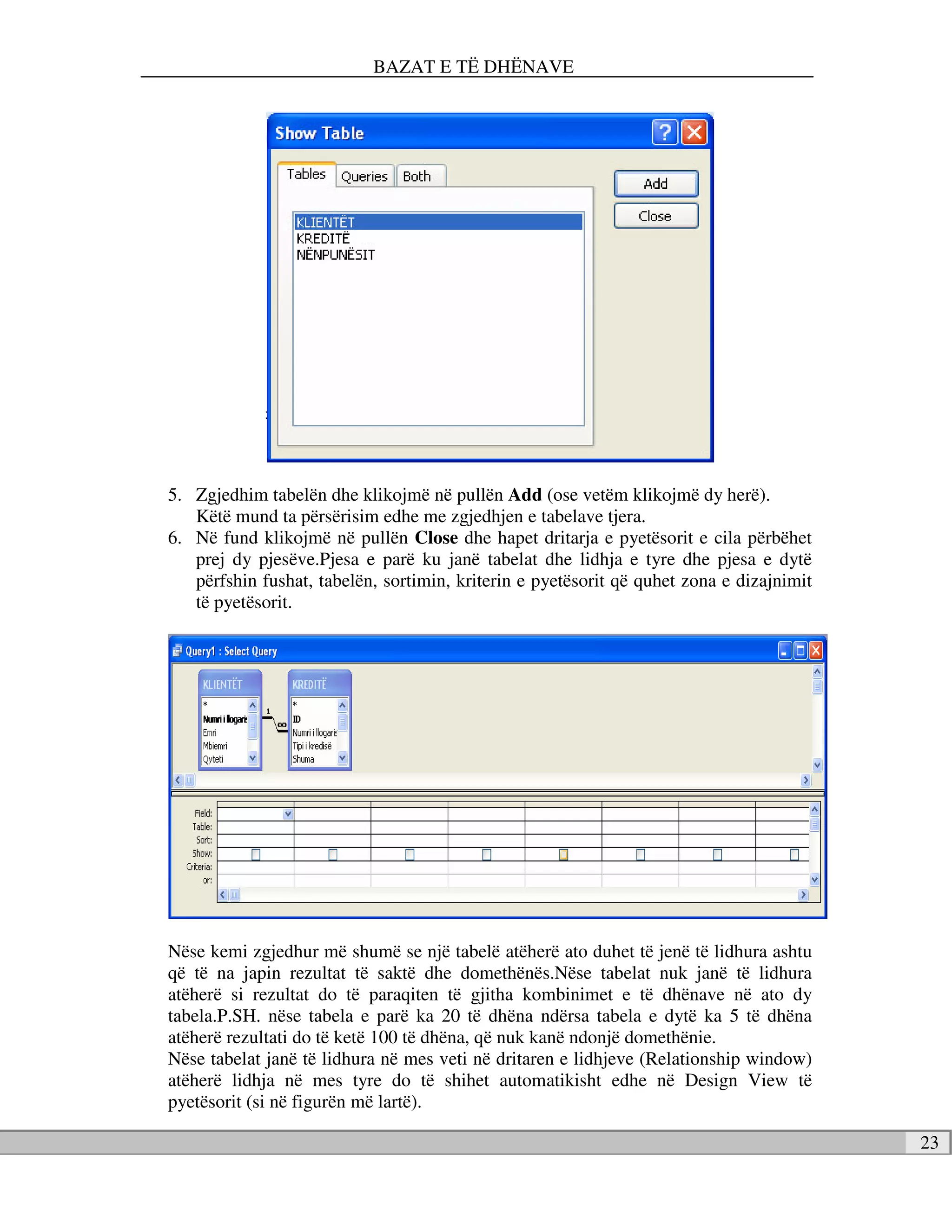Bazat e Te Dhenave - ACCESS | PDF
