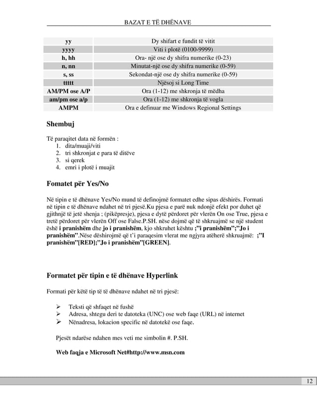 Bazat e Te Dhenave - ACCESS | PDF