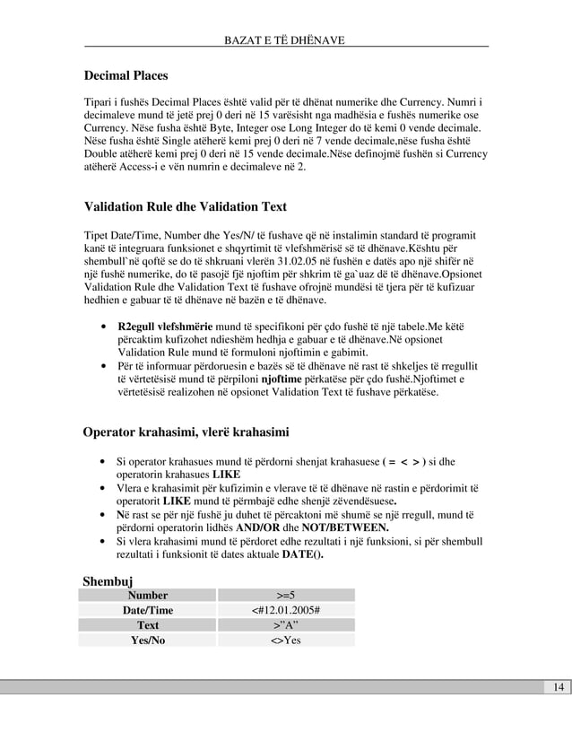 Bazat e Te Dhenave - ACCESS | PDF