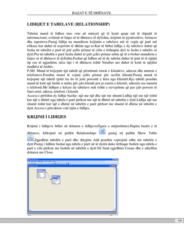 Bazat e Te Dhenave - ACCESS | PDF