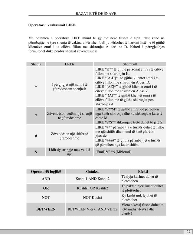 Bazat e Te Dhenave - ACCESS | PDF