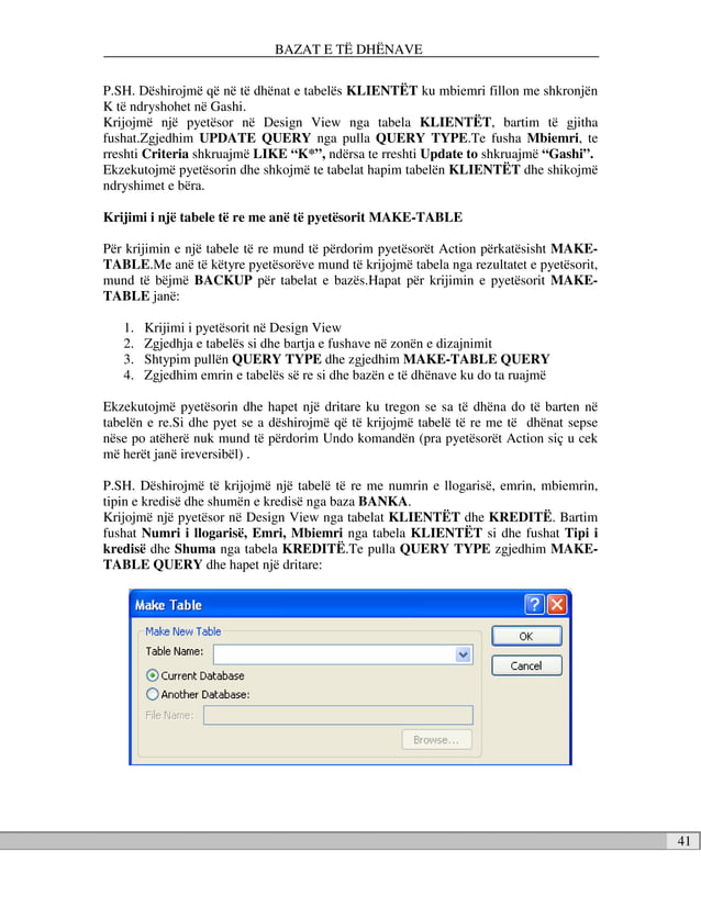 Bazat e Te Dhenave - ACCESS | PDF