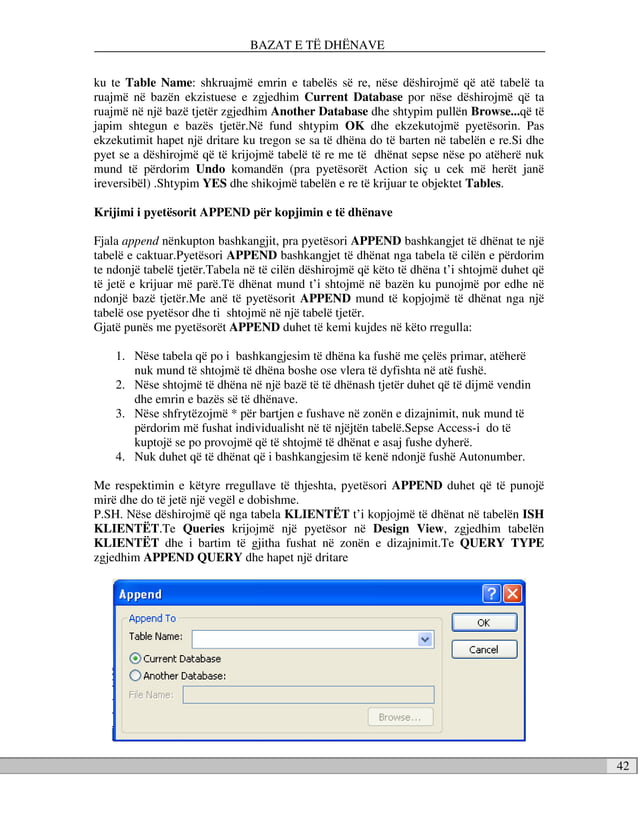Bazat e Te Dhenave - ACCESS | PDF