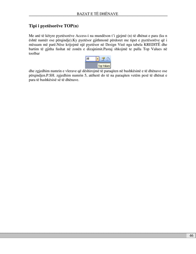 Bazat e Te Dhenave - ACCESS | PDF