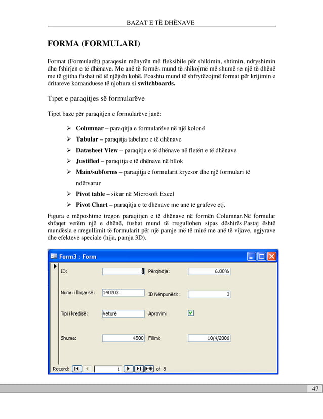 Bazat e Te Dhenave - ACCESS | PDF