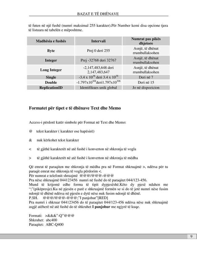 Bazat e Te Dhenave - ACCESS | PDF