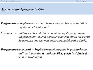 baze c++sructura unui program declarare variabilepdf. | PDF