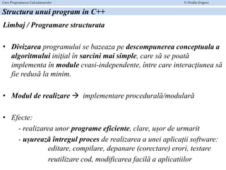 baze c++sructura unui program declarare variabilepdf. | PPT