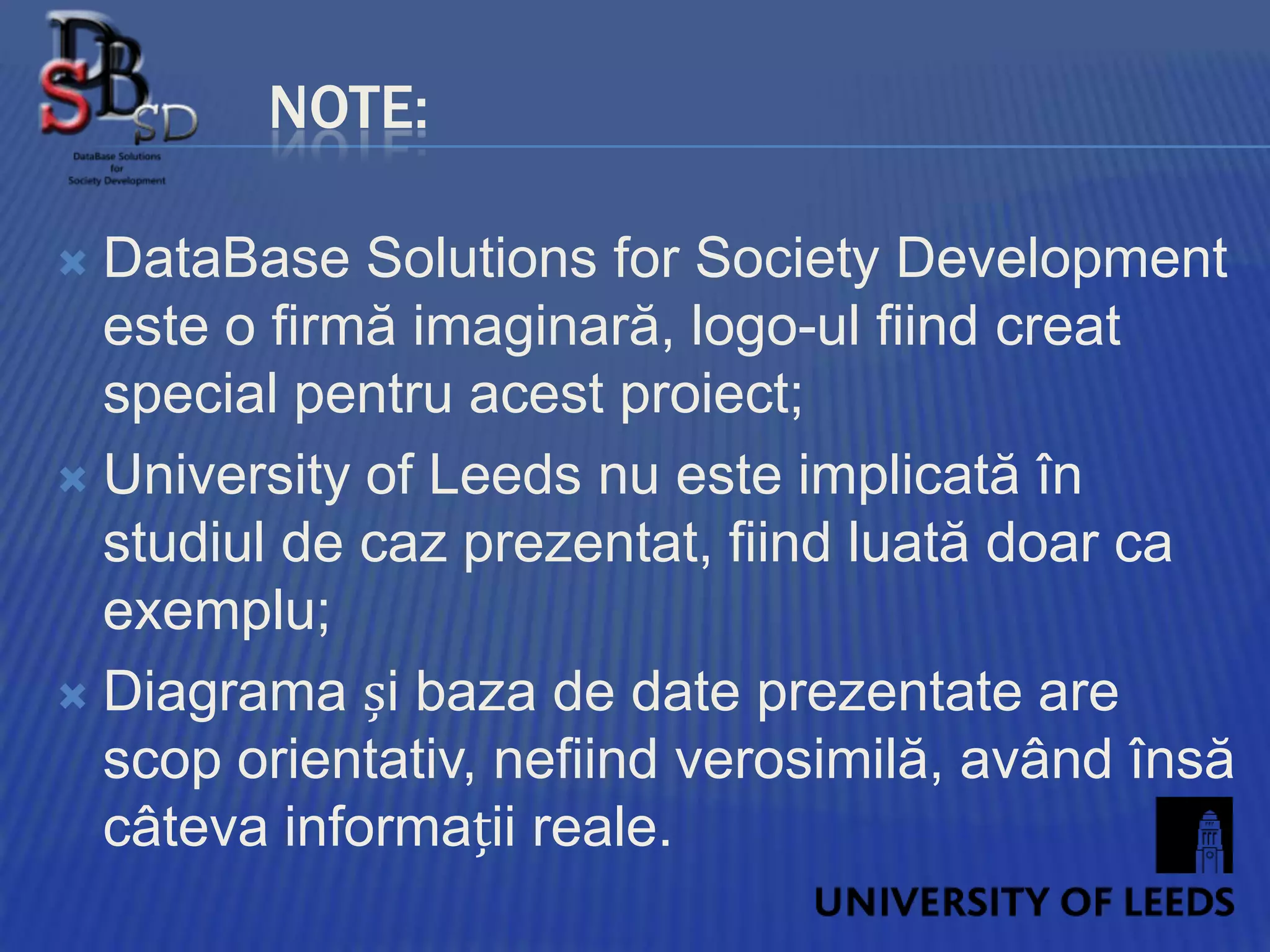 Proiect Design Baze de Date | PPT