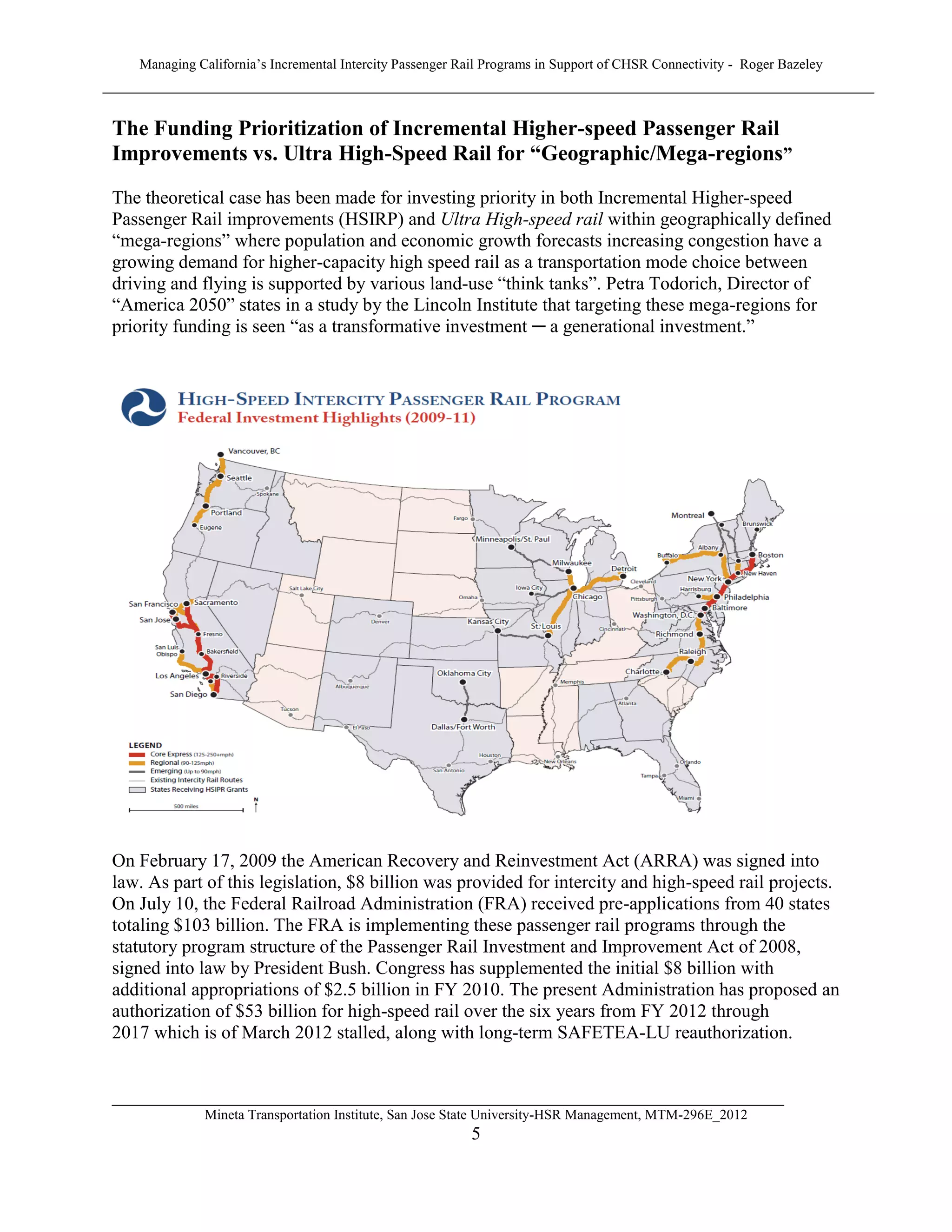 CalTrain and CA High-speed Rail Corridor Plan_Roger Bazeley | PDF