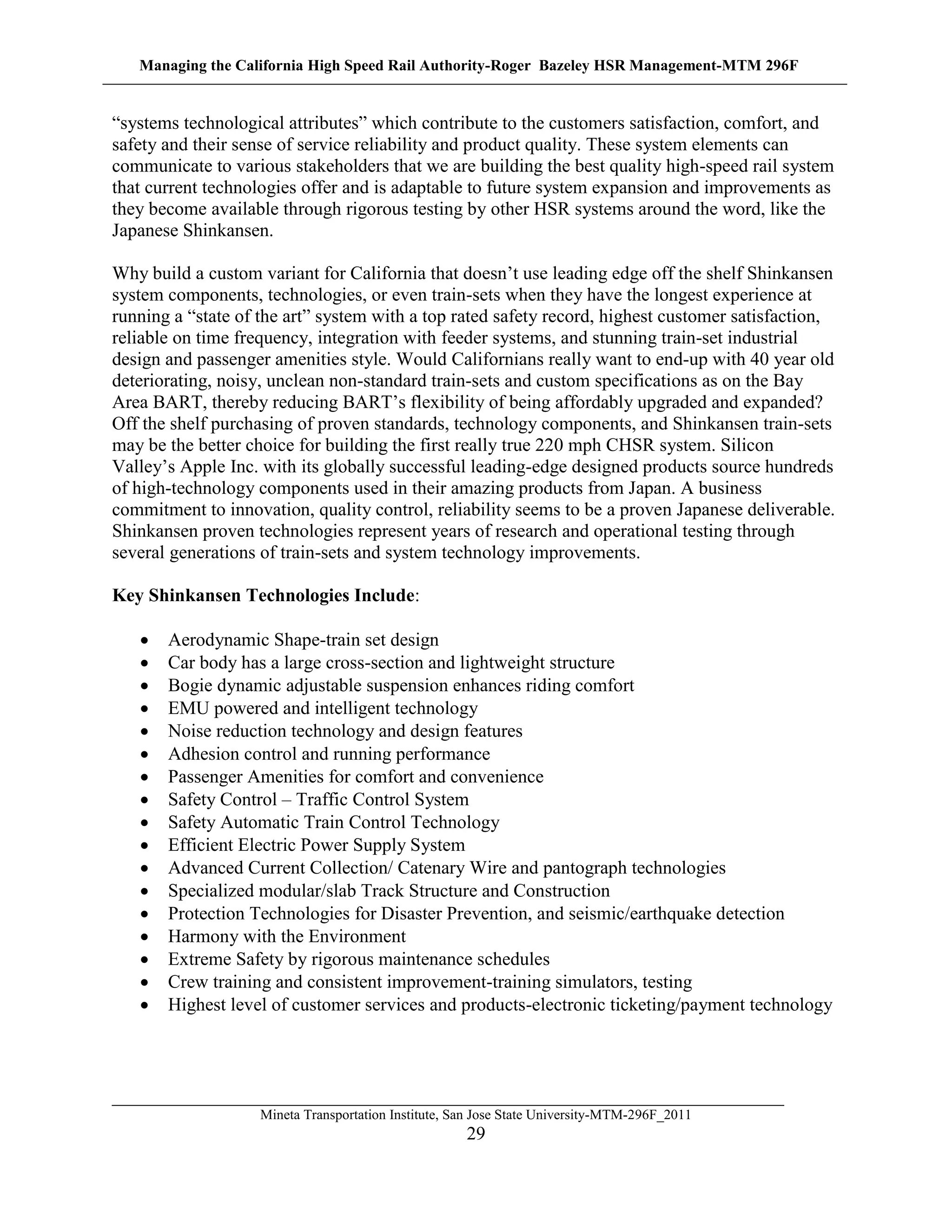 California High-Speed Rail Project verses Japan's Shinkansen High-Speed ...