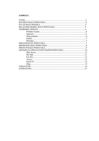 Baze podataka | DOC