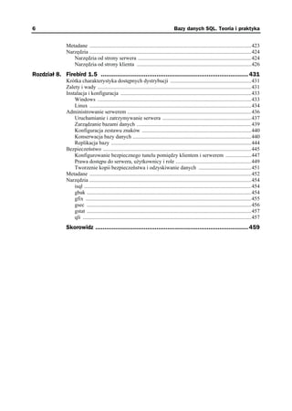 Bazy danych SQL. Teoria i praktyka | PDF