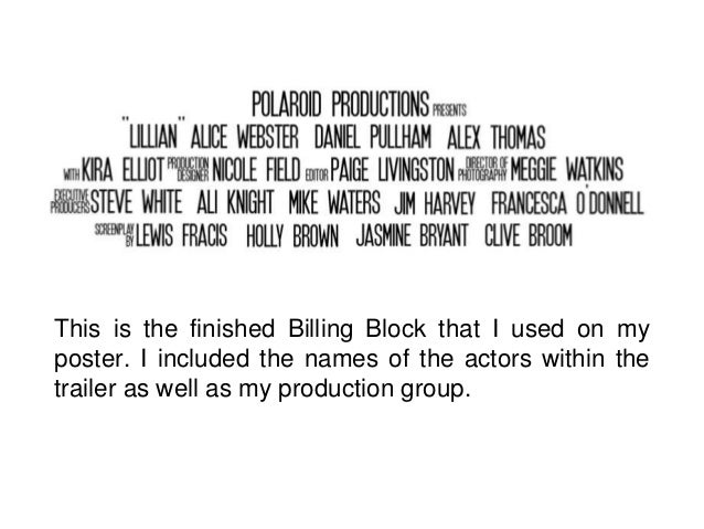 Billing Block