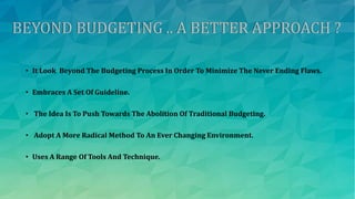 Beyond Budgeting Vs Traditional Budgeting | PPTX