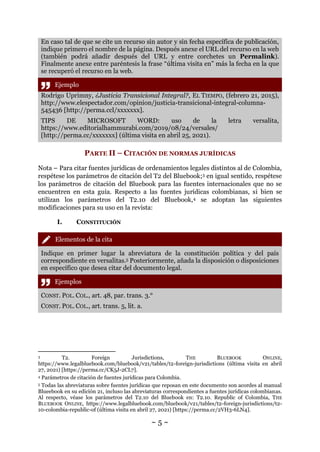 Manual de citación Bluebook - Justicia y Derecho | PDF