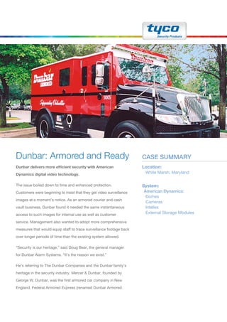 Dunbar Kantech Case Study | PDF