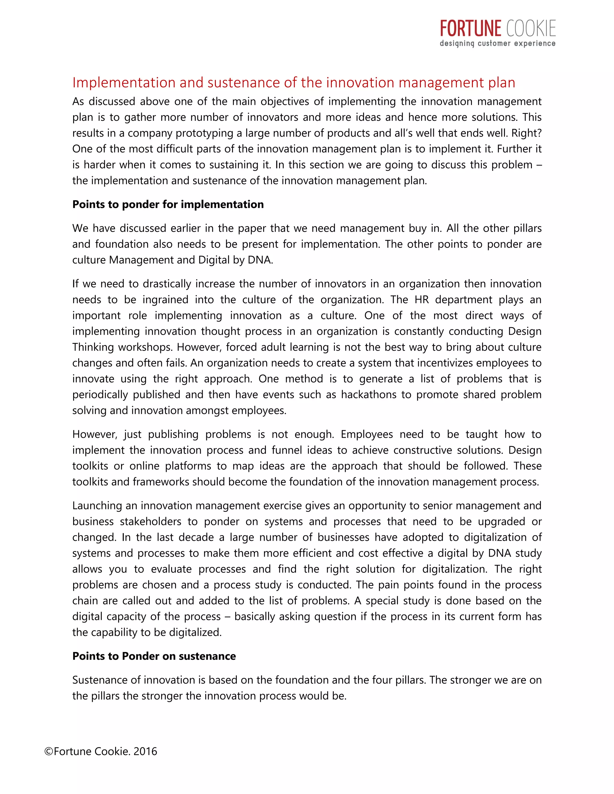 FC Innovation Management Process | PDF