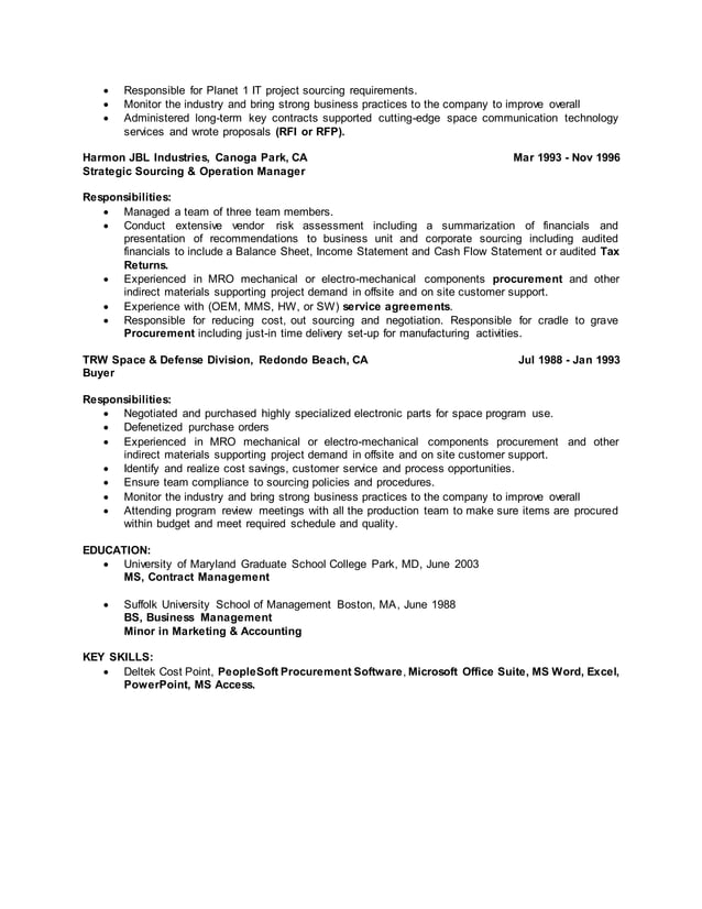 Ted' Resume | DOCX | Business | Business and Finance