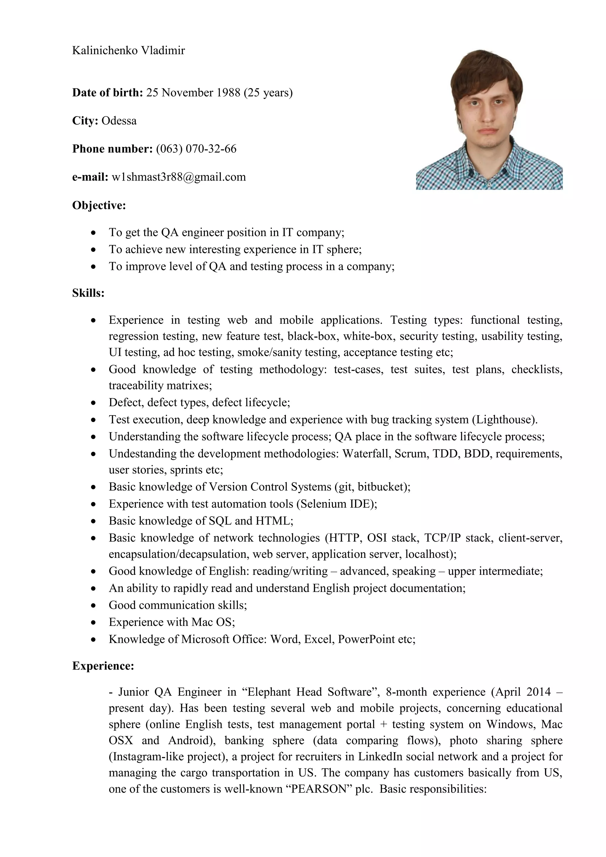 Kalinichenko_CV | PDF