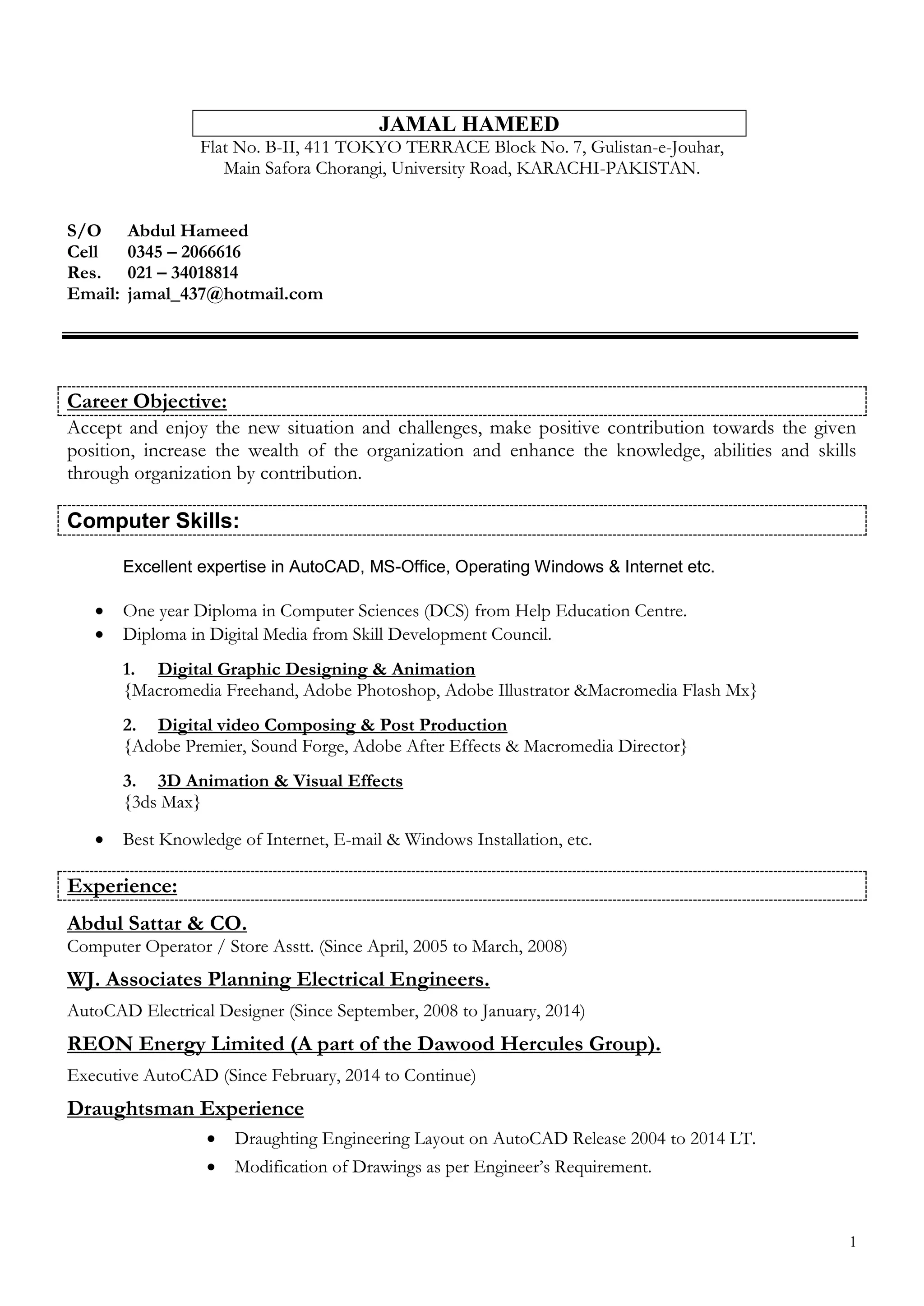 Jamal Hameed CV updated April. 2016 | PDF