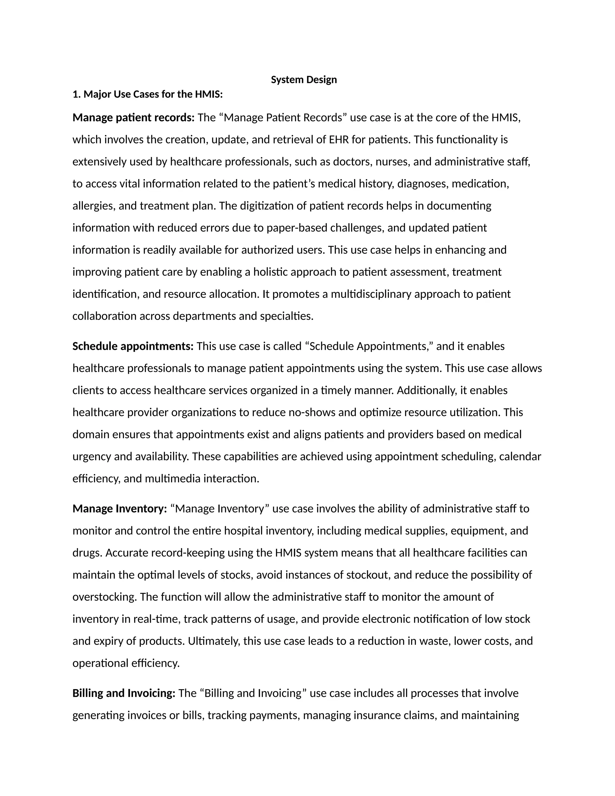 Information system analysis and Design project | PDF