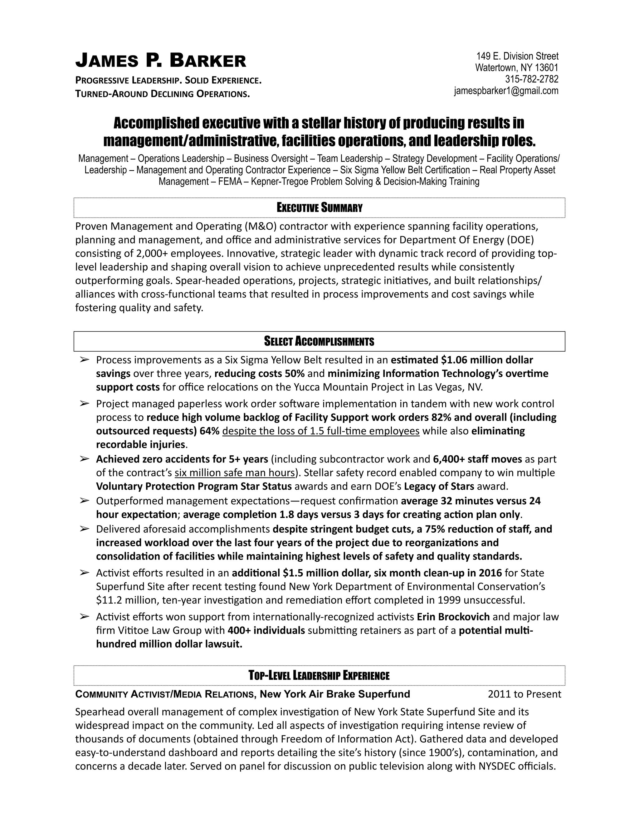 barker, james resume | PDF