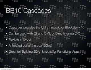 BB10 native development | PPT