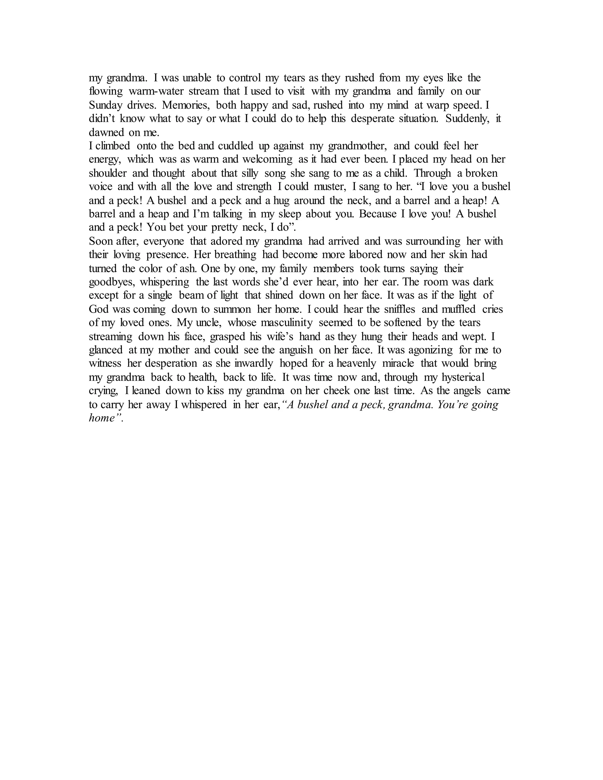 A Bushel and a Peck | DOCX