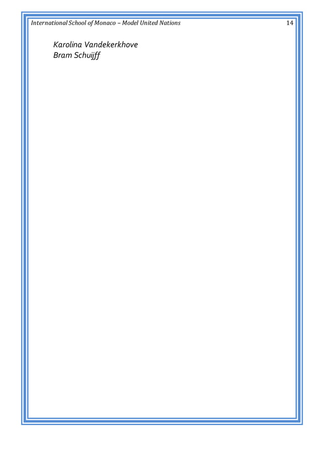 MUN delegate information booklet | PDF