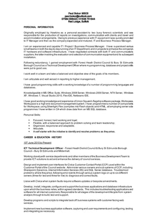 CV - Paul Bokor | DOCX | Web Development | Internet