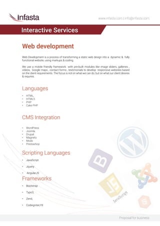 Infasta Soft Solutions- Brochure | PDF