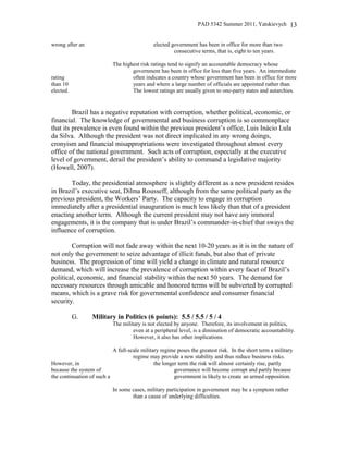 Brazil-International Country Risk Guide Worksheet | PDF