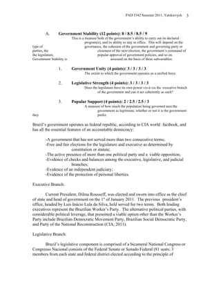 Brazil-International Country Risk Guide Worksheet | PDF