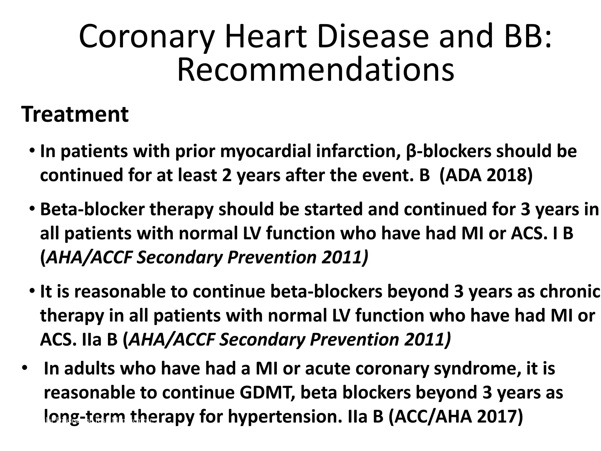 beta blockers in acute coronary syndrome update 2018 | PDF