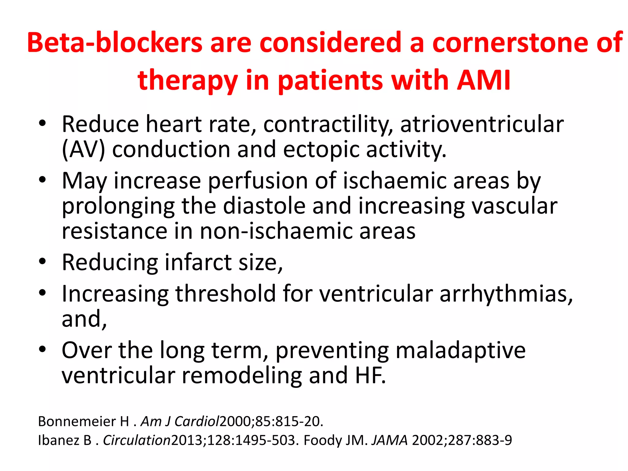 beta blockers in acute coronary syndrome update 2018 | PDF