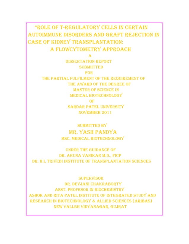 Yash Project Work Thesis | DOC | Biotech and Biomedical Industry ...