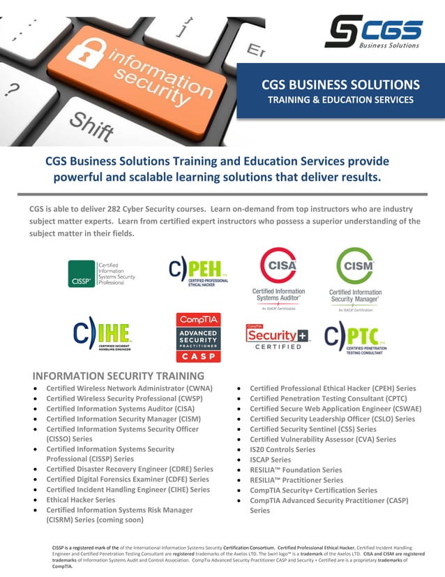 CGS - Security Training | PDF