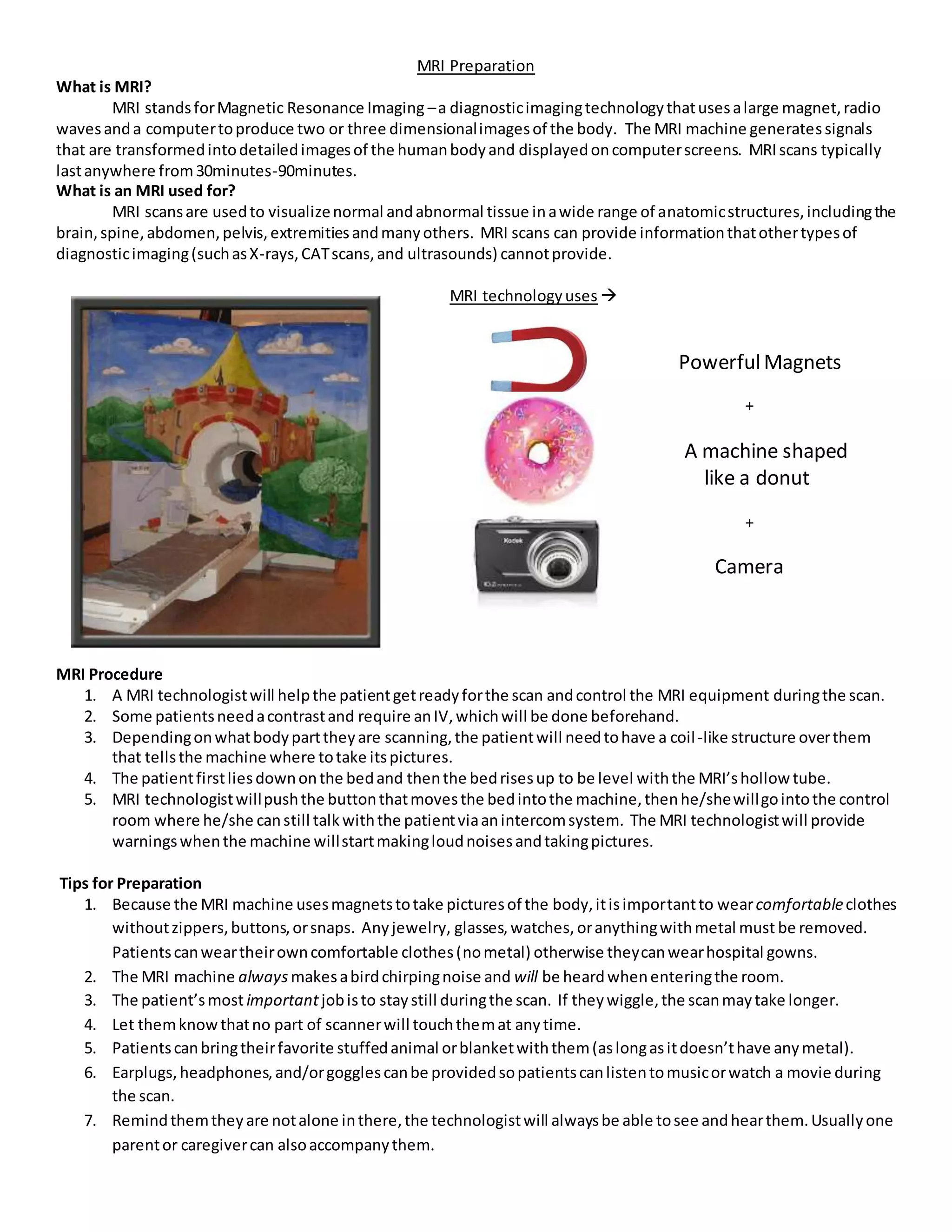 MRI Preparation | DOCX