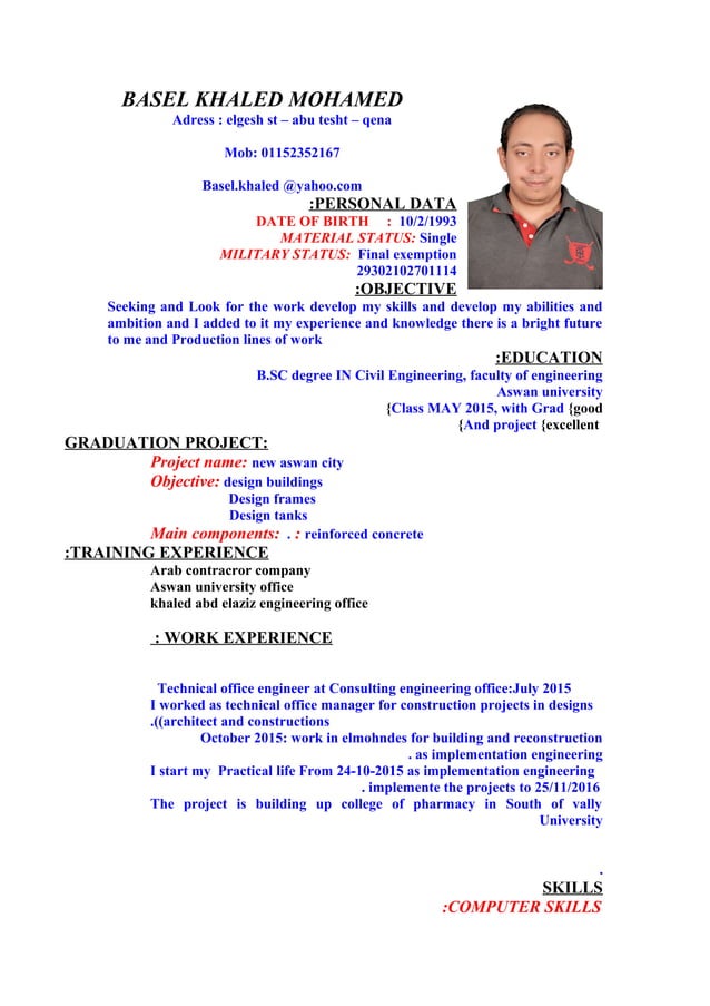 basel cv | DOC | Civil Engineering Industry | Industries