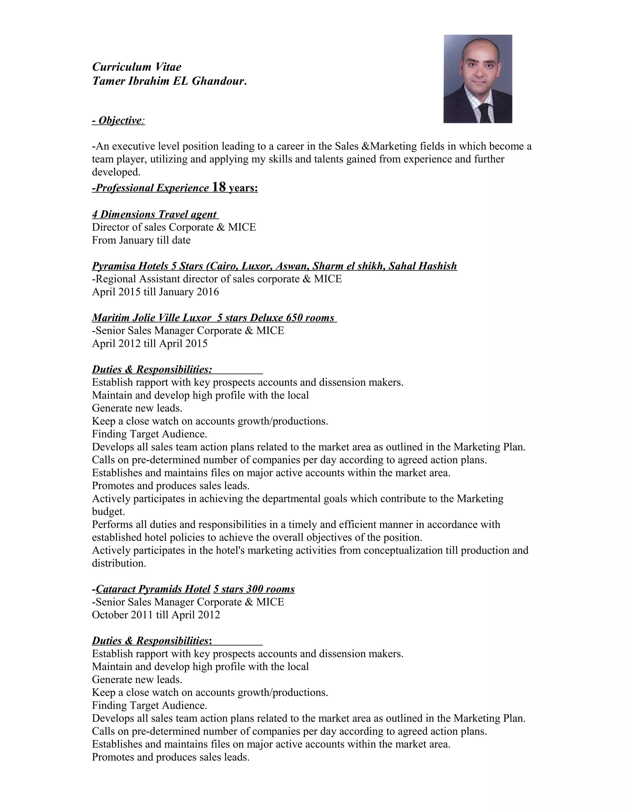 Tamer ELGhandour - CV | DOC