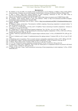 Secure Outsourcing Mechanism for Linear Programming in Cloud Computing | PDF