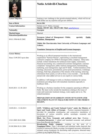 CV Natia - updated | DOC