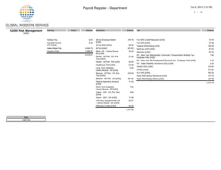 GMS Payroll Register PDF Department | PDF | Health Insurance | Insurance
